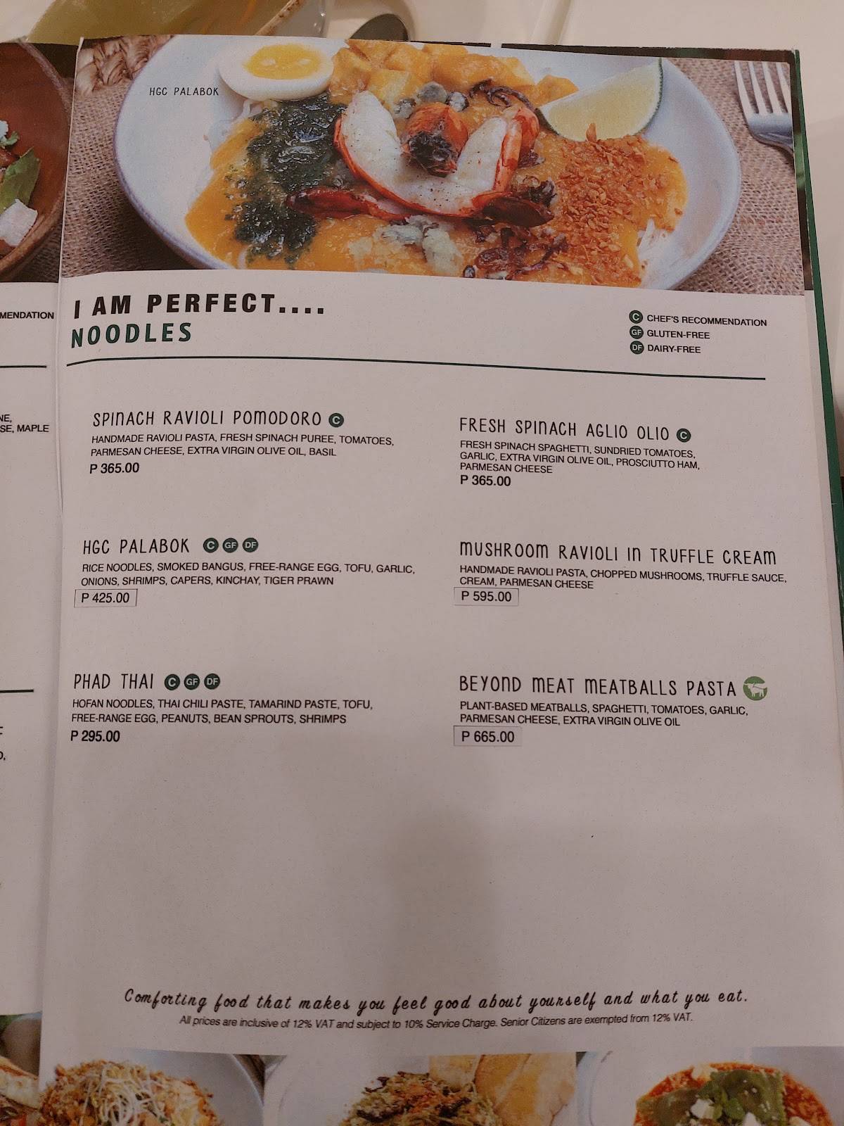 Menu at Happy Garden Cafe by Bizu, Makati
