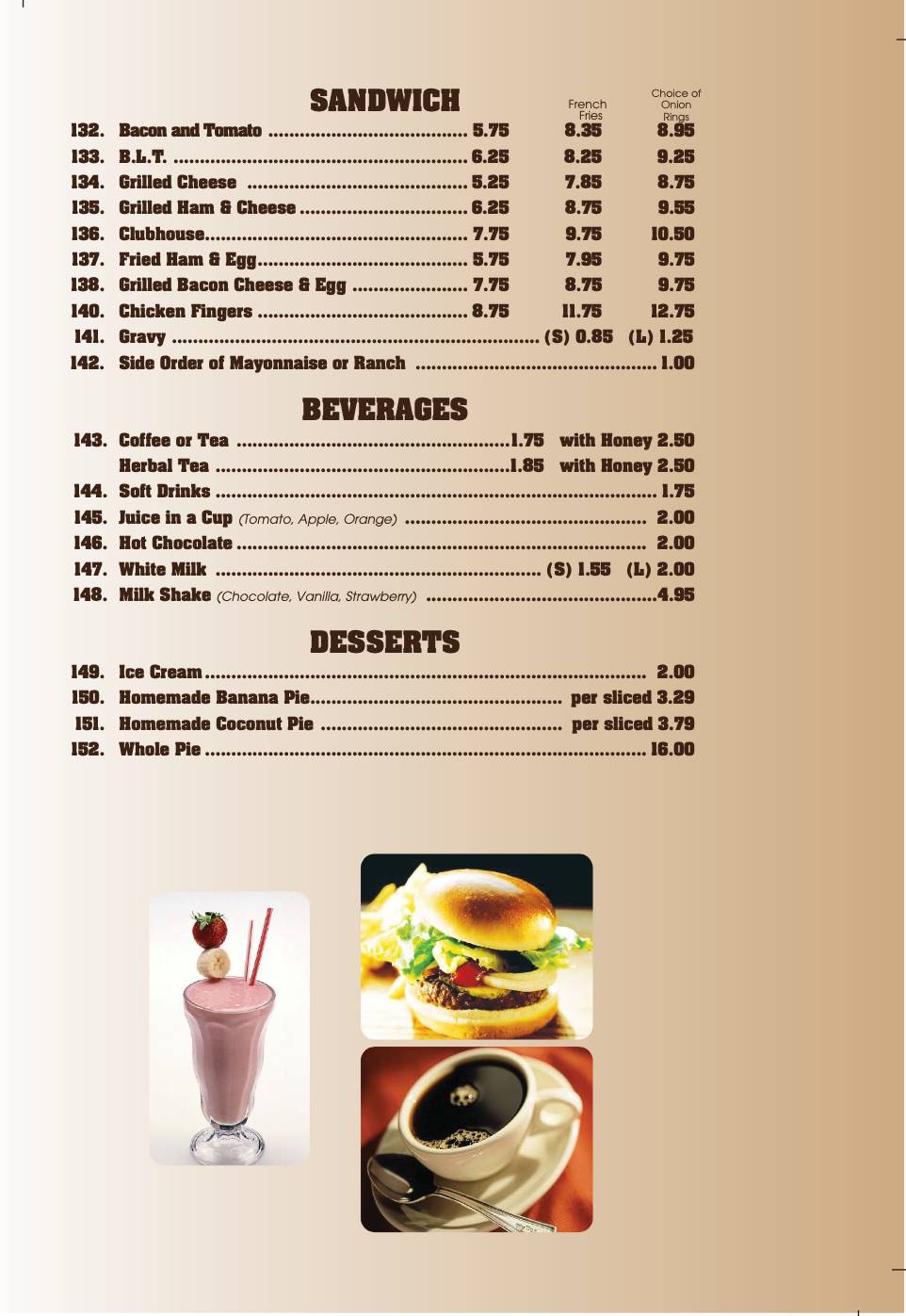 Menu at Hong & Sandy's Family Restaurant, Wetaskiwin
