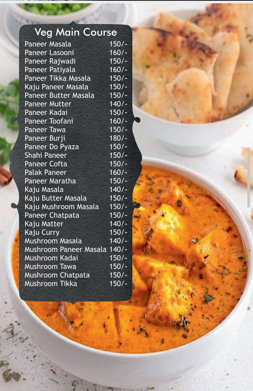 Menu at Hotel Kalyan Veg/Non-Veg Family Restaurant, India