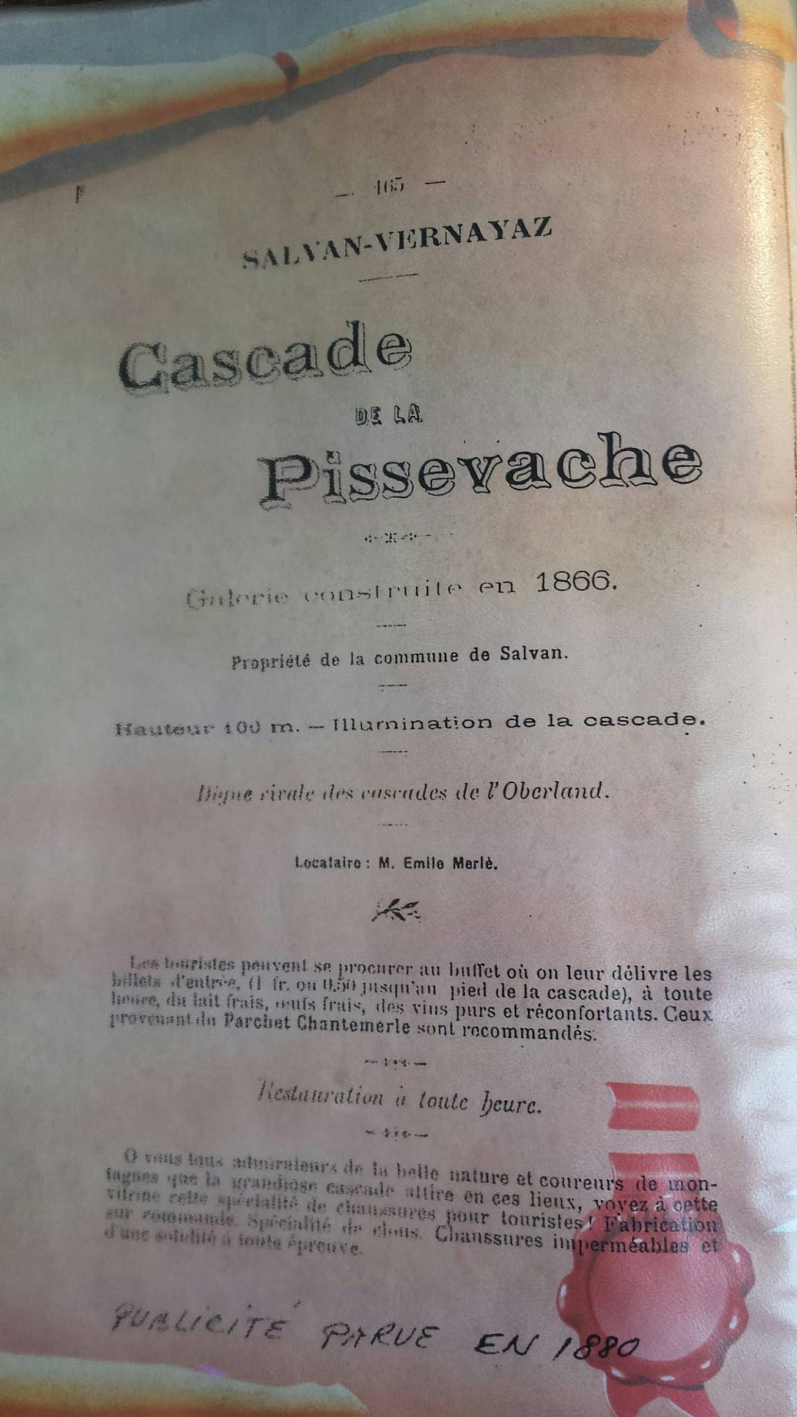 Menu au Hôtel Restaurant la Cascade et Camping, Vernayaz