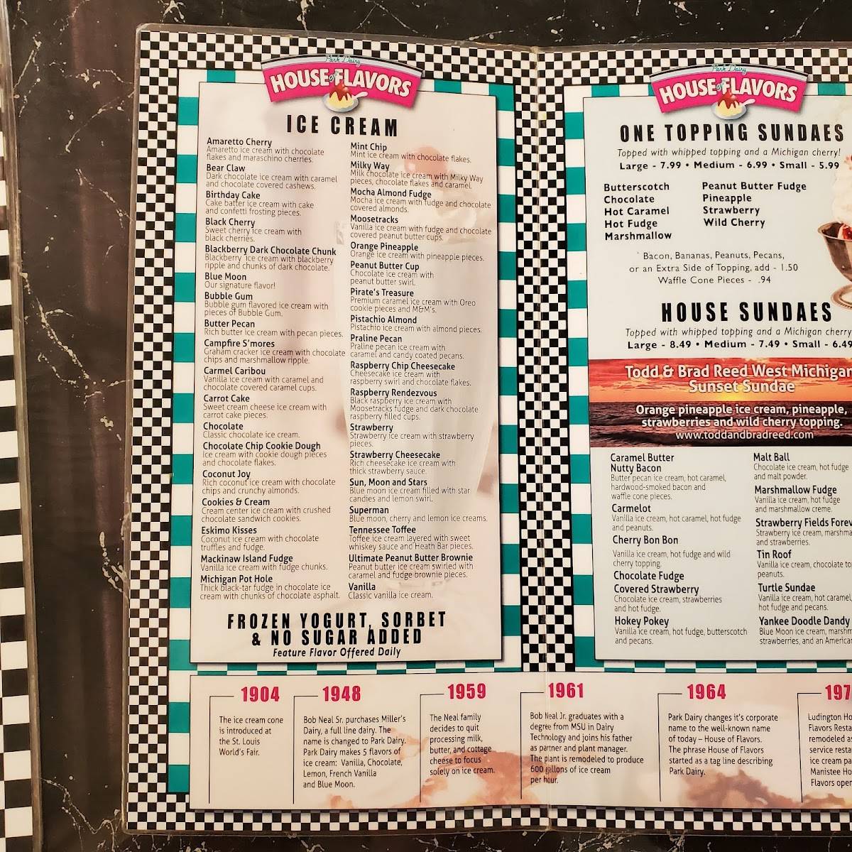 Menu at House of Flavors Restaurant, Ludington