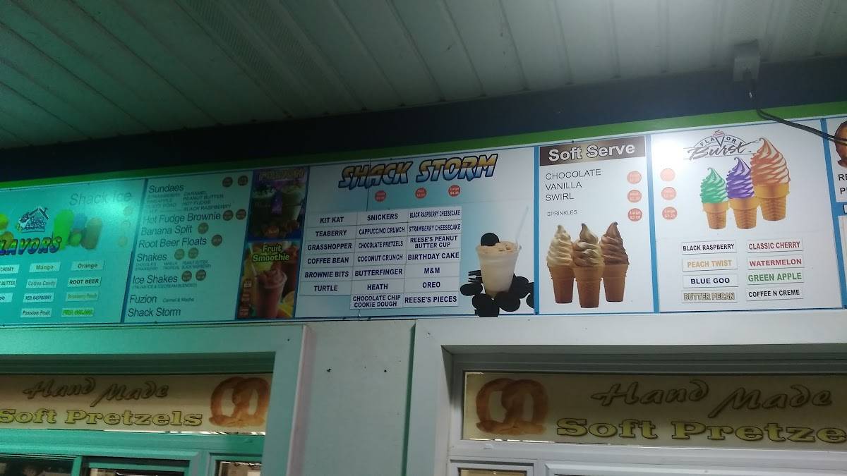 Menu at Ice Shack restaurant, Mill Hall