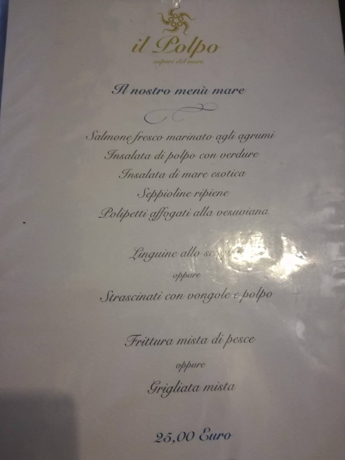 Menu da Il Polpo Ristorante Pizzeria, Varisella, 22