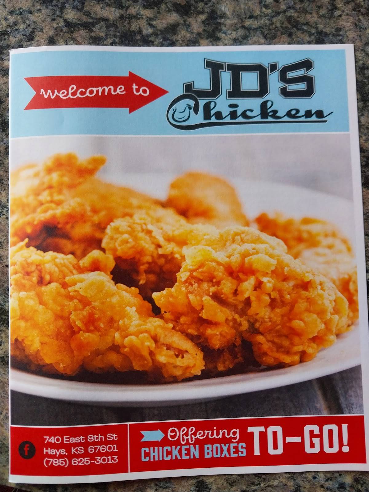 Menu at J D's Country Style Chicken restaurant, Hays