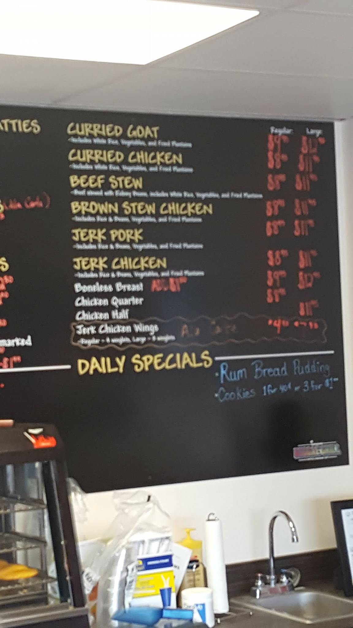 Menu at Jamaican Reggae Grill restaurant, Carmel