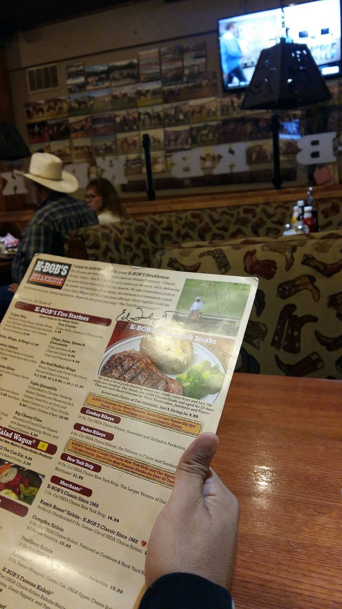 Menu at K-Bob's Steakhouse and Catering, Ruidoso