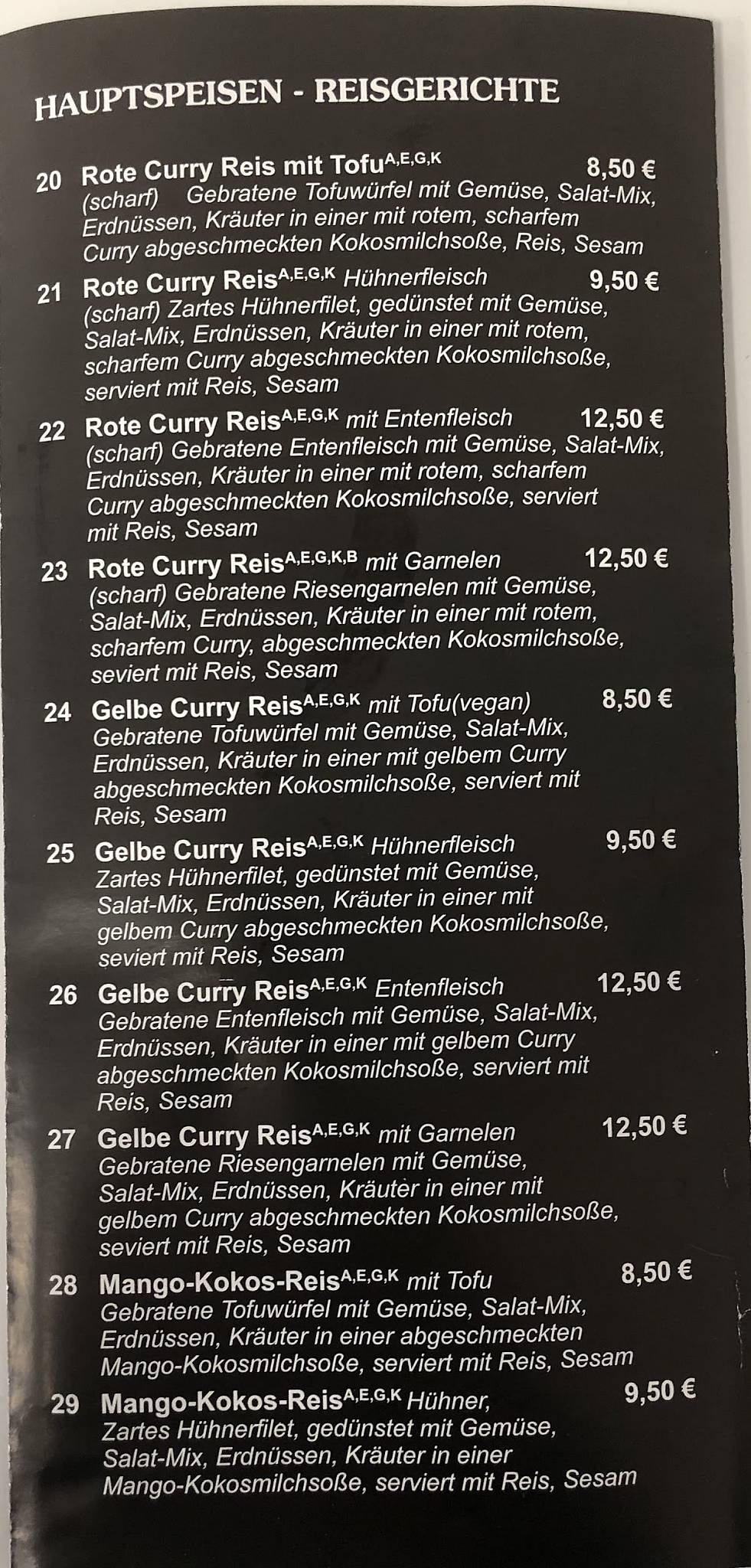 Speisekarte von KIRIGAMI restaurant, Lindau (Bodensee)