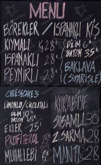 Menu at Keyf-i Lezzet Dükkanı, Istanbul, Florya Cad.