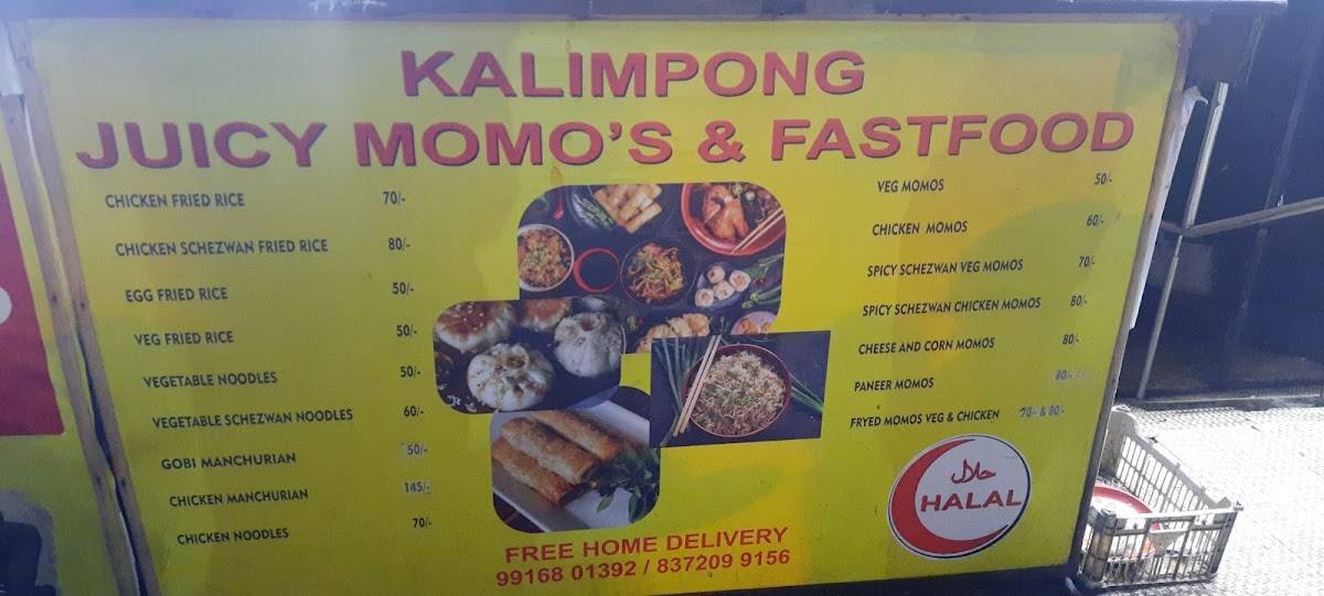 Menu at Kalimpong Juicy Momo's and Fast food, Bengaluru