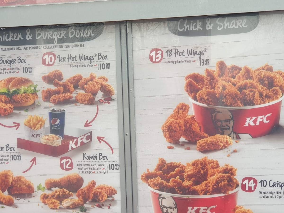 Carta de comida rápida Kentucky Fried Chicken, Darmstadt, Gräfenhäuser ...