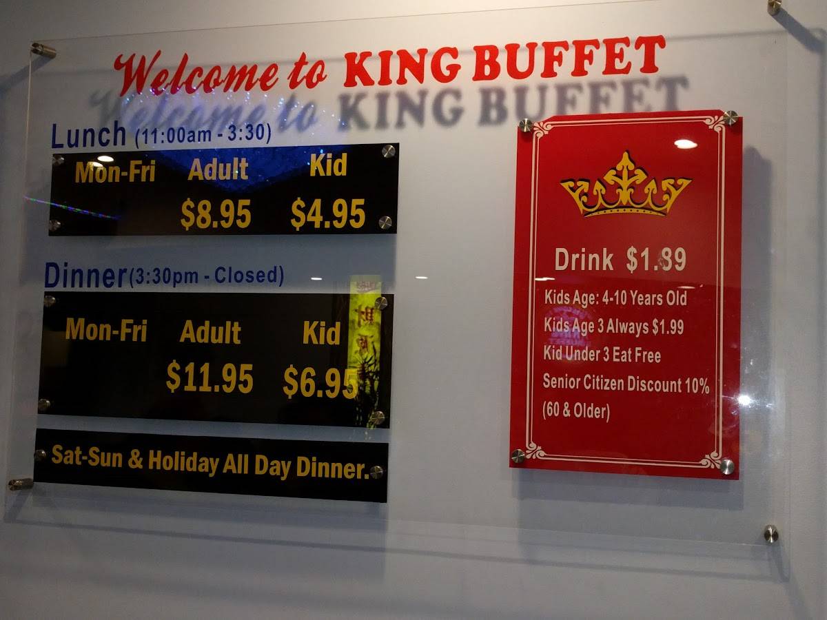 Menu at King Buffet restaurant, Taylorsville, The Family Center at ...
