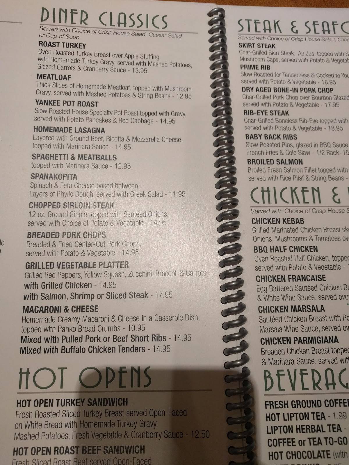 Menu at Kings Valley Diner restaurant, Kingston