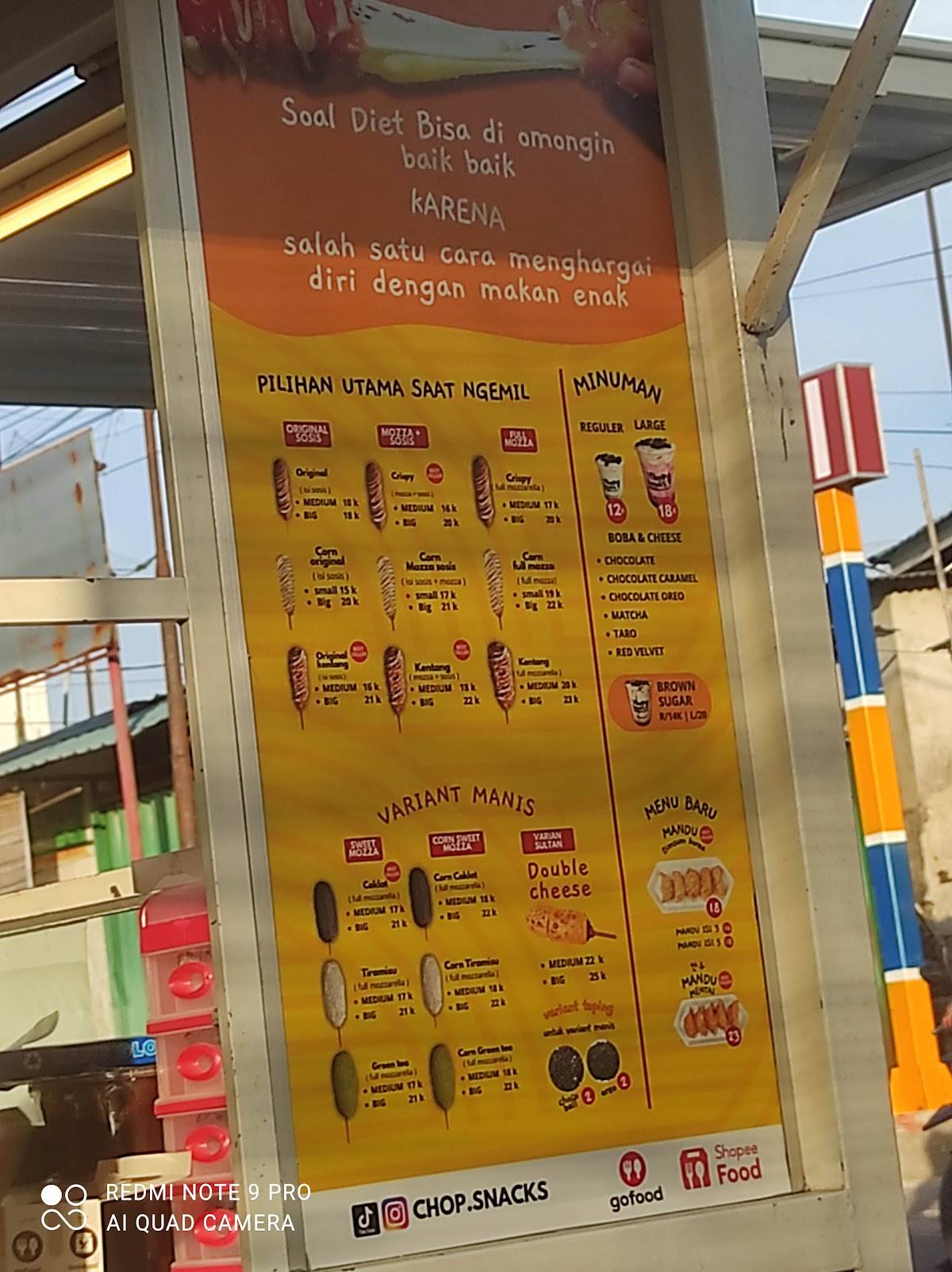 Menu at Kopii Coffee, Batam