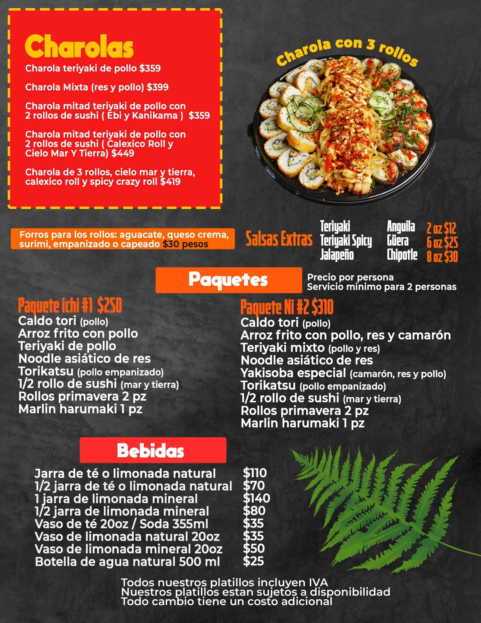 Carta del restaurante Kotori - Aviacion (Cuauhtémoc), Mexicali, Calz ...