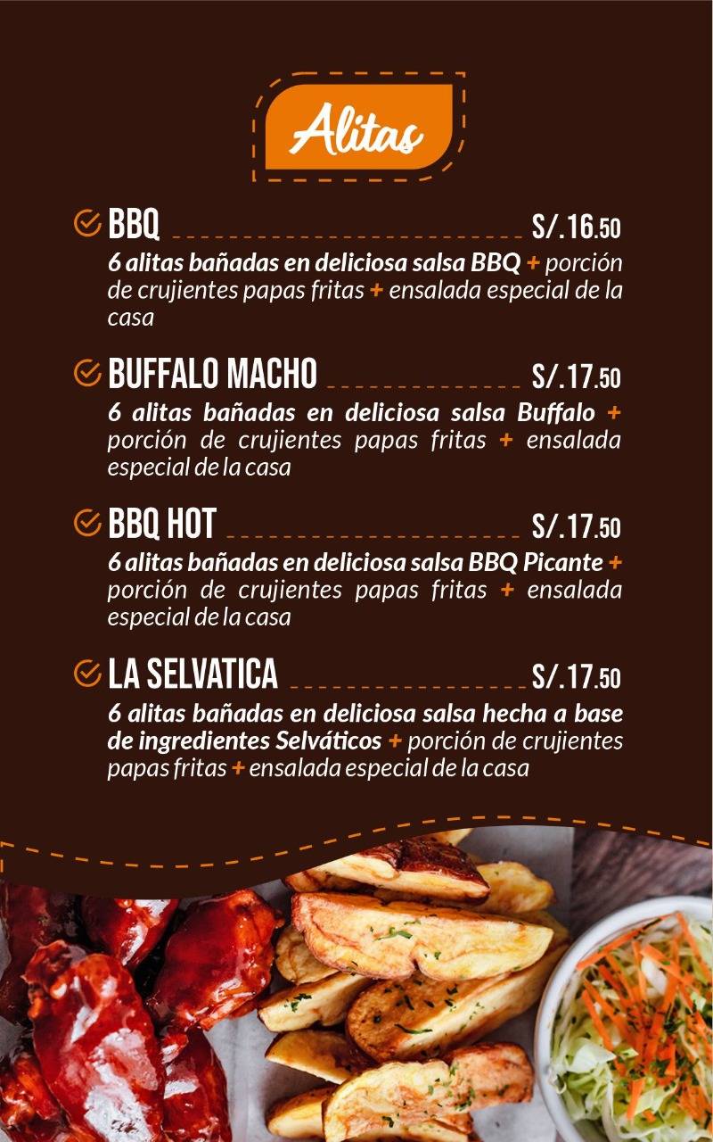 Carta del restaurante LA CASA DE LAS ALITAS PERU, Los Olivos
