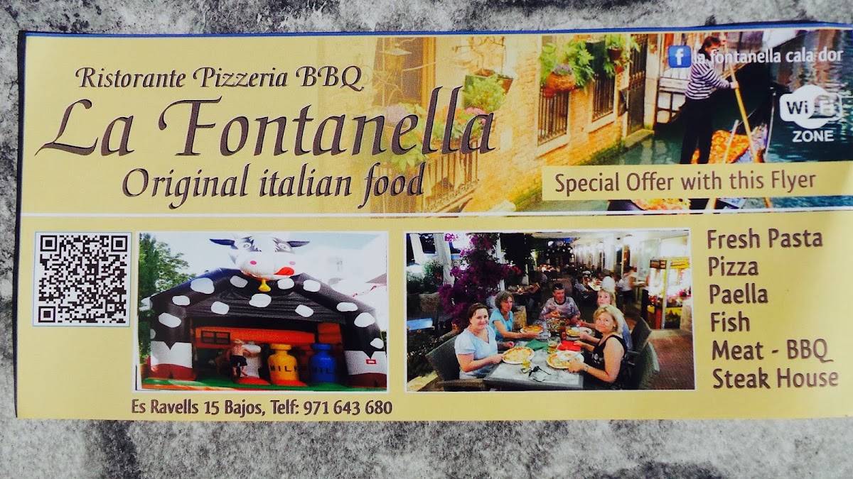 Menu at Restaurante Pizzeria La Fontanella, Cala D'or