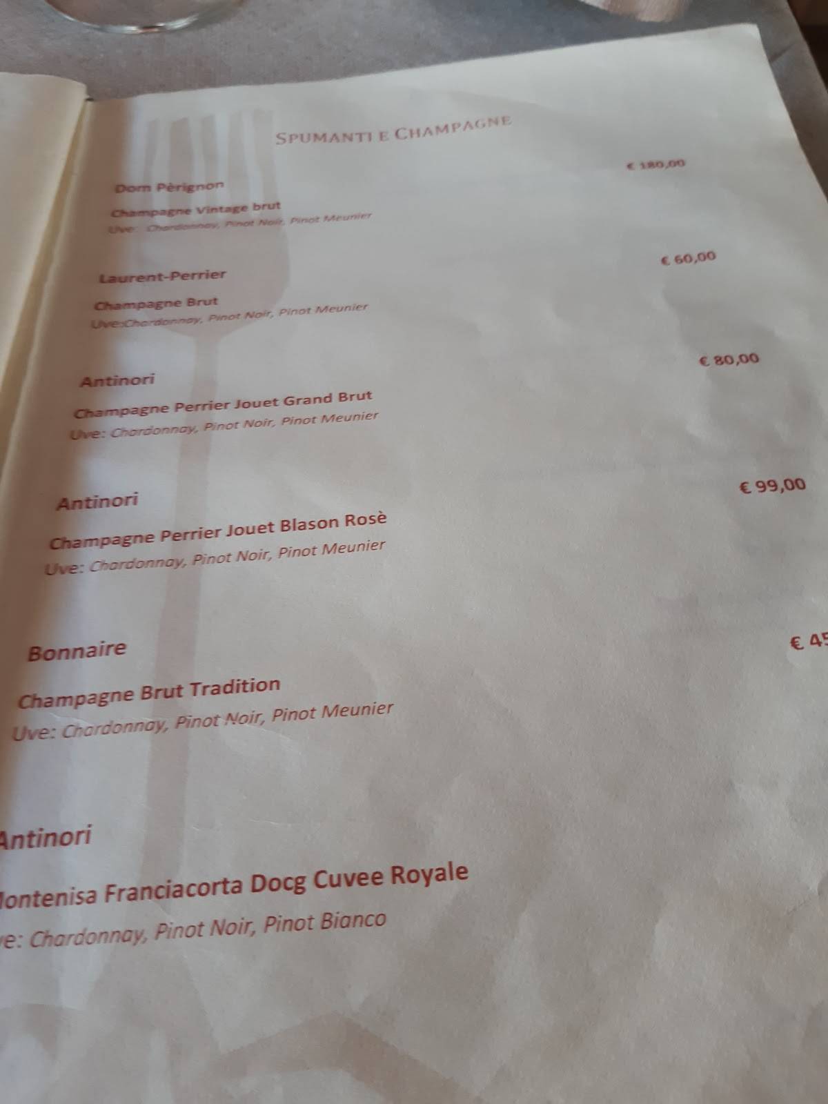 Menu da La Locanda del Poeta ristorante, Collalto Sabino