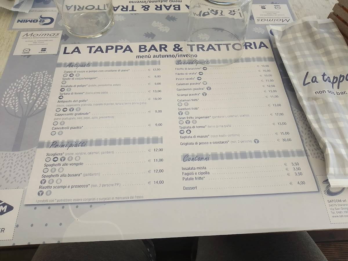 Menu da La Tappa "Bar e Trattoria" di Elena Disha, Staranzano