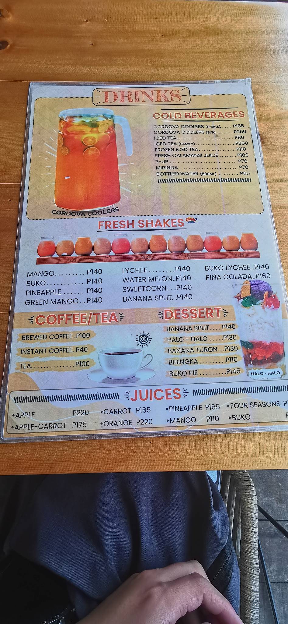 Menu at Lantaw Floating Native Restaurant - Cordova, Cebu City