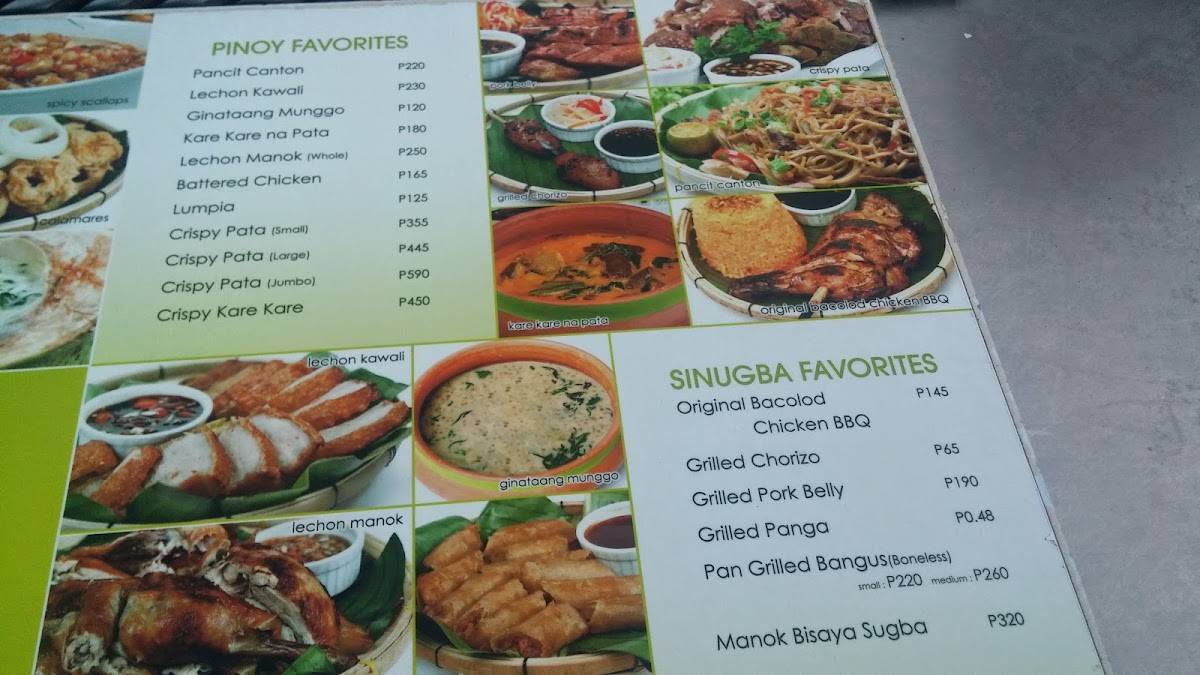 Menu at Lantaw Floating Native Restaurant - Cordova, Cebu City