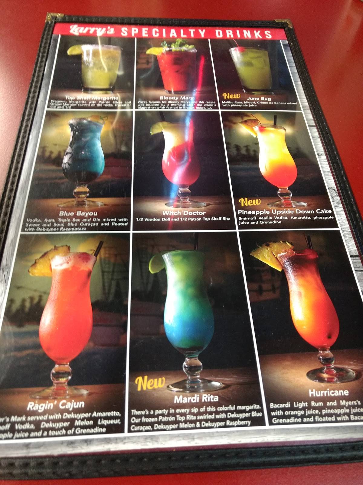 Menu at Larry & Rita's Mexican Cajun Bar & Grill, Groves