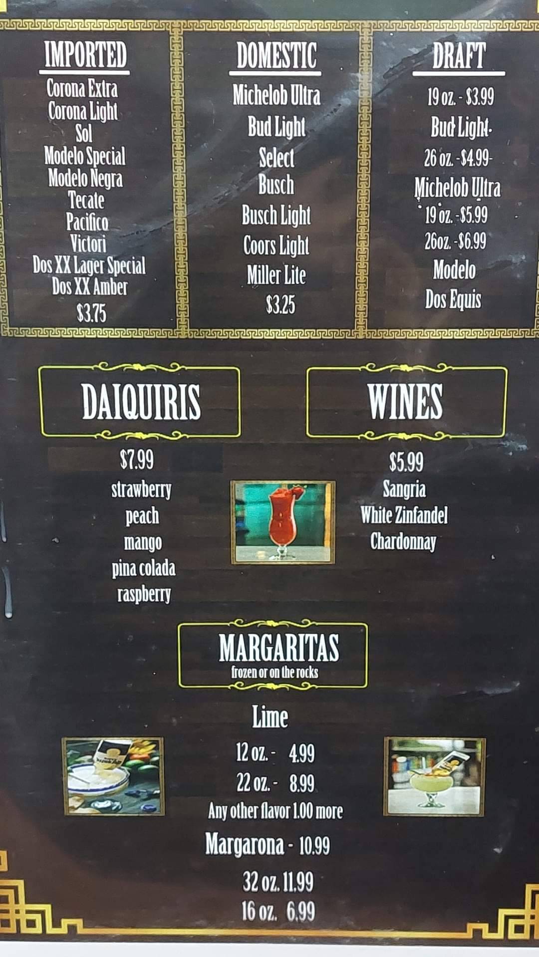 Menu at Las Brisas Authentic Mexican Restaurant, Pevely