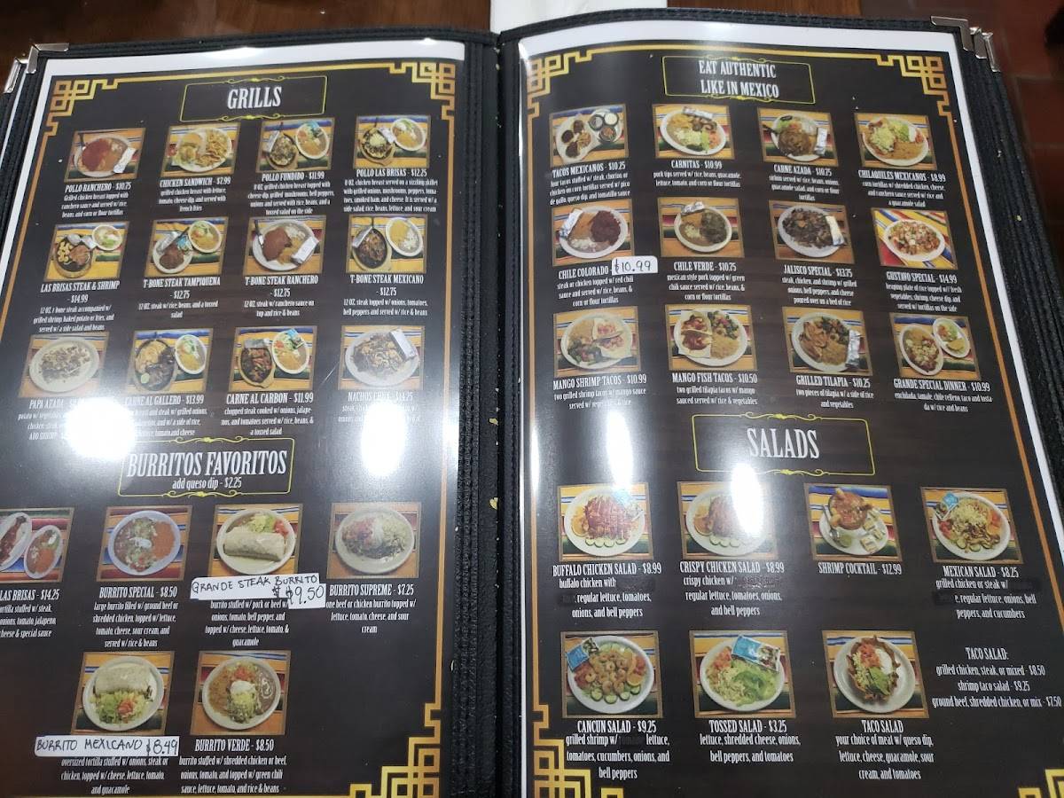 Menu at Las Brisas Authentic Mexican Restaurant, Pevely