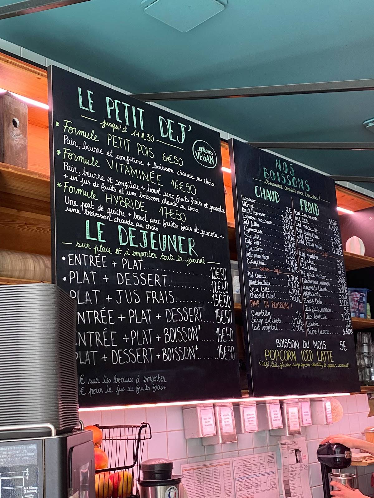 Menu at Le Café Potager, Strasbourg, 5 Rue des Francs-Bourgeois