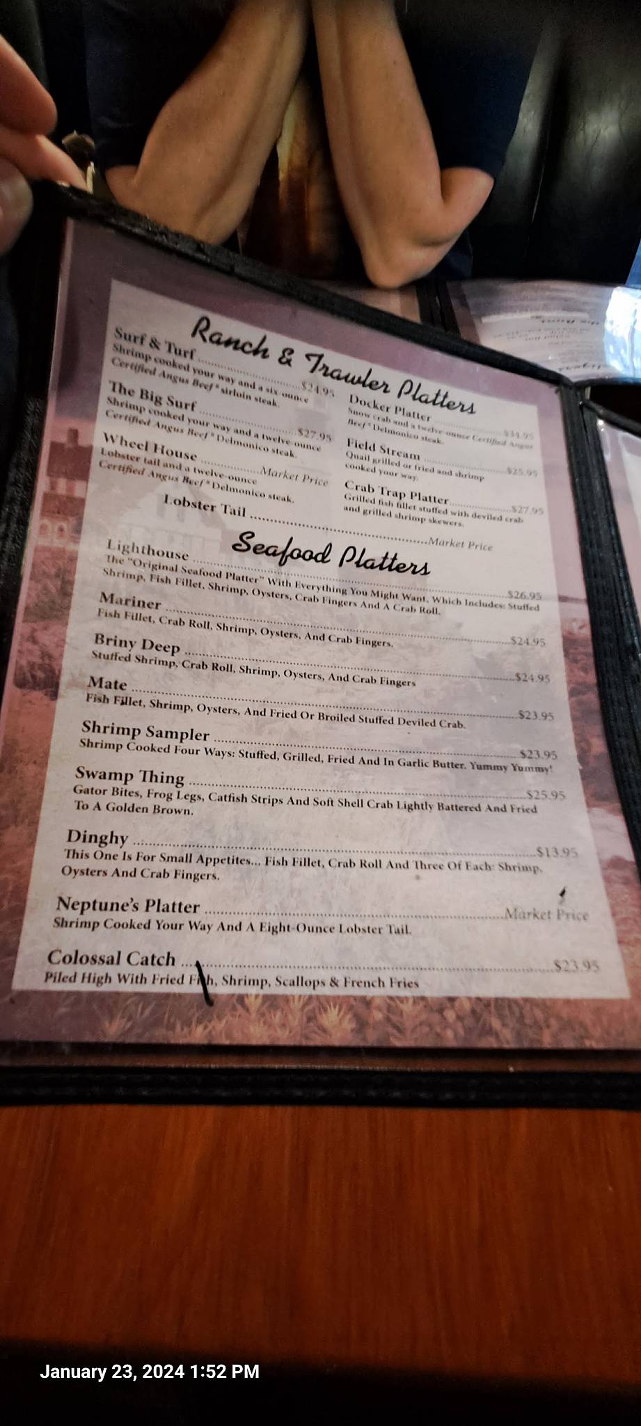 Menu at Lighthouse Restaurant, Fanning Springs