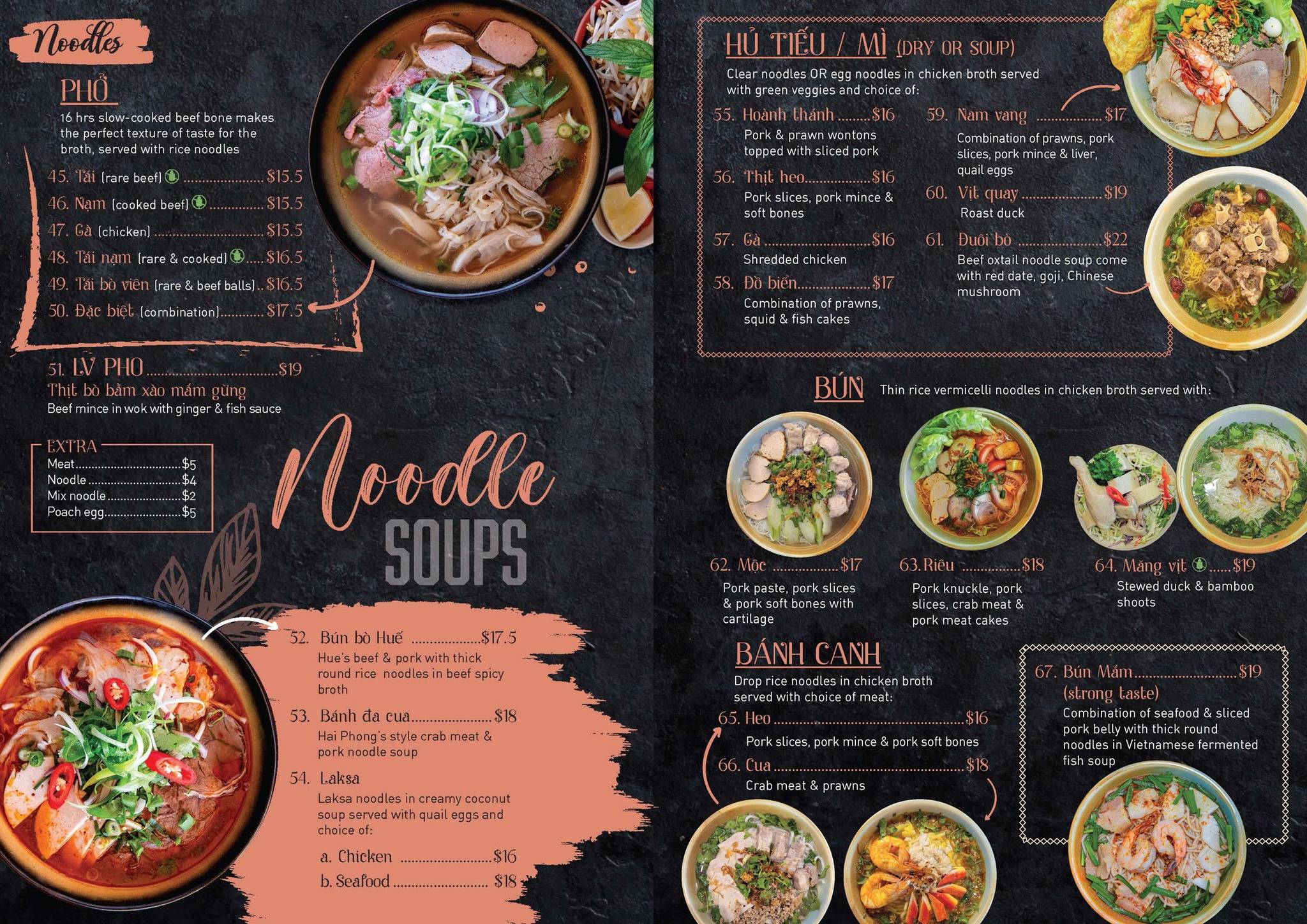 Menu at Little Viet Restaurant, Morley