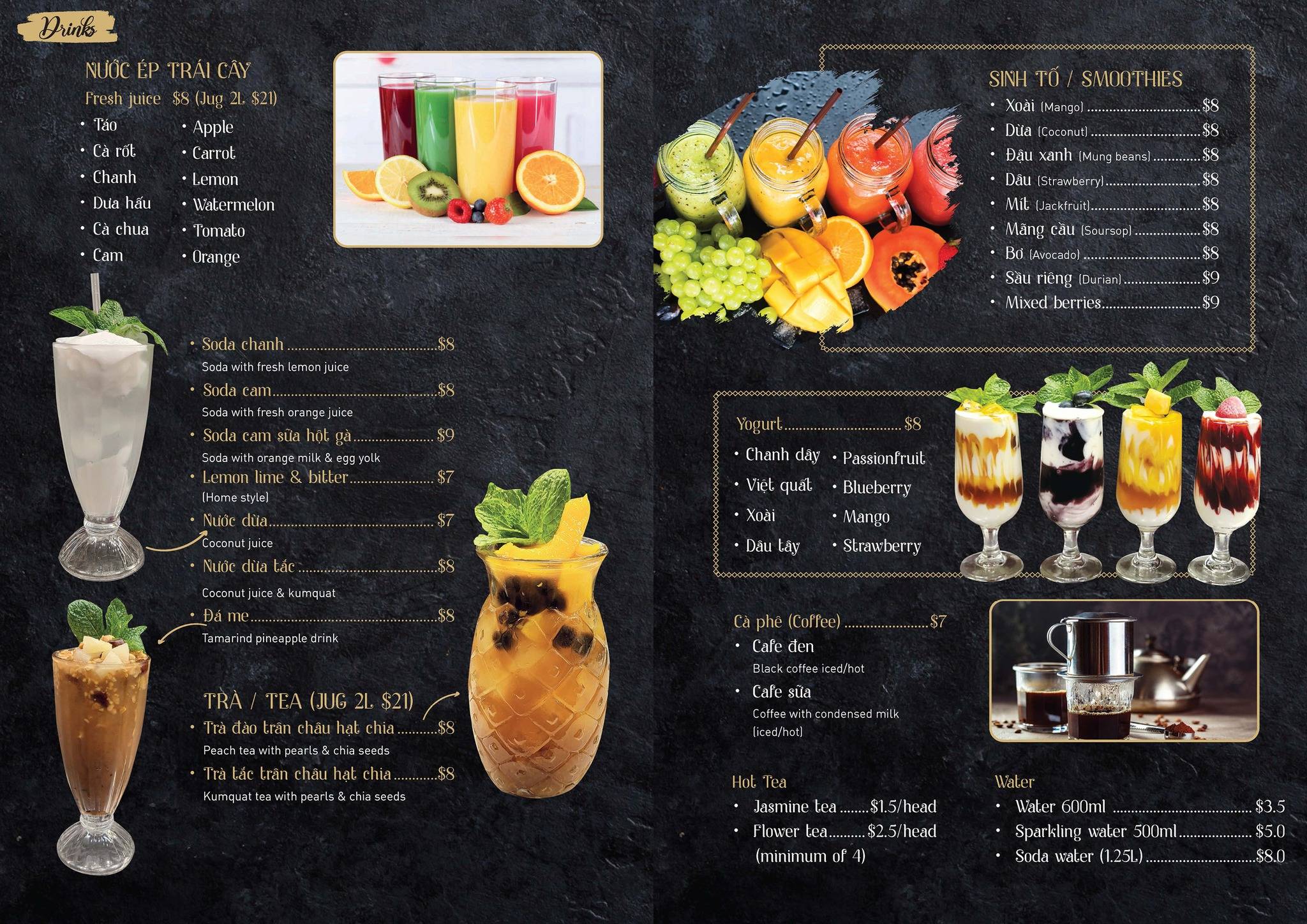 Menu at Little Viet Restaurant, Morley