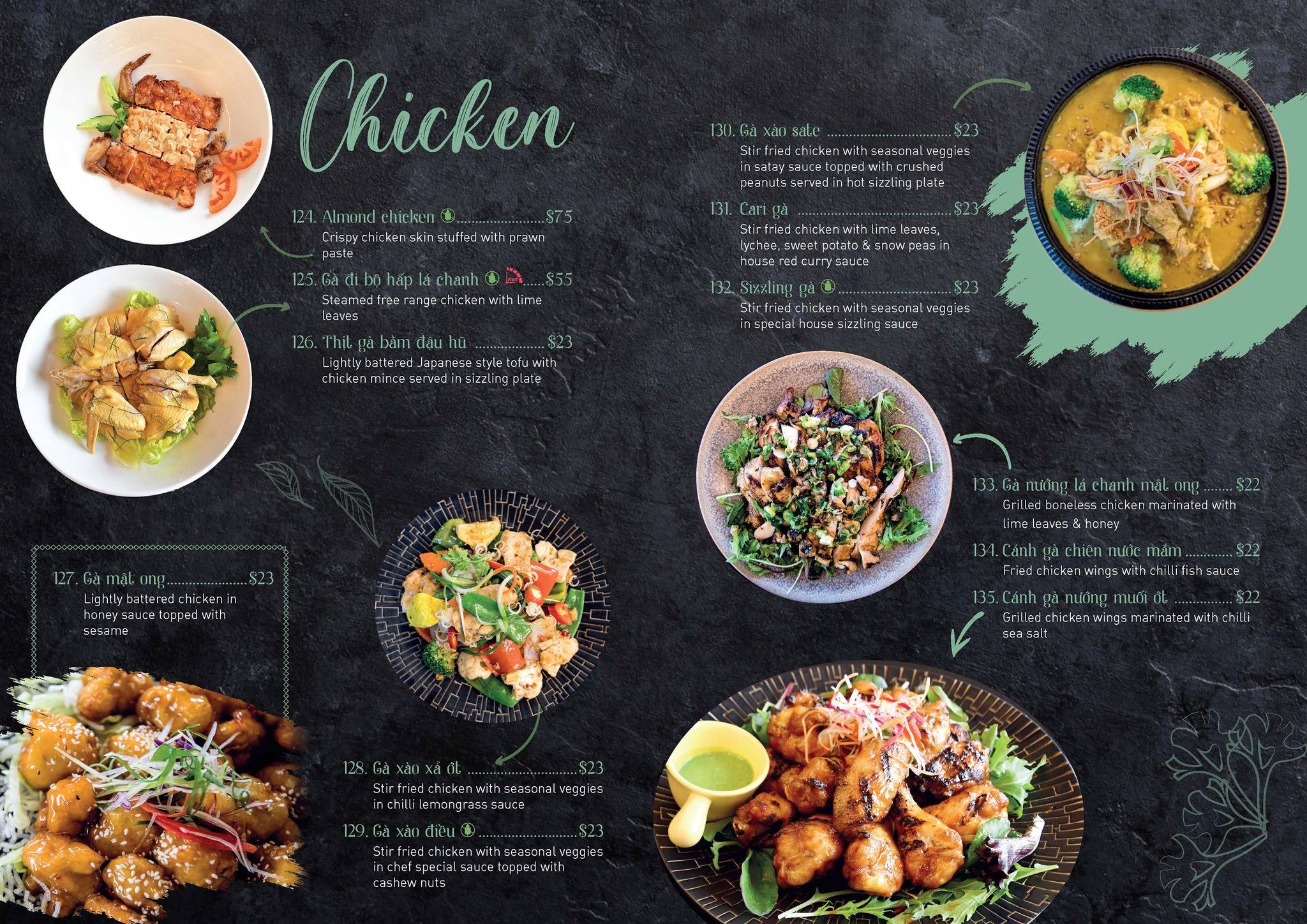 Menu at Little Viet Restaurant, Morley