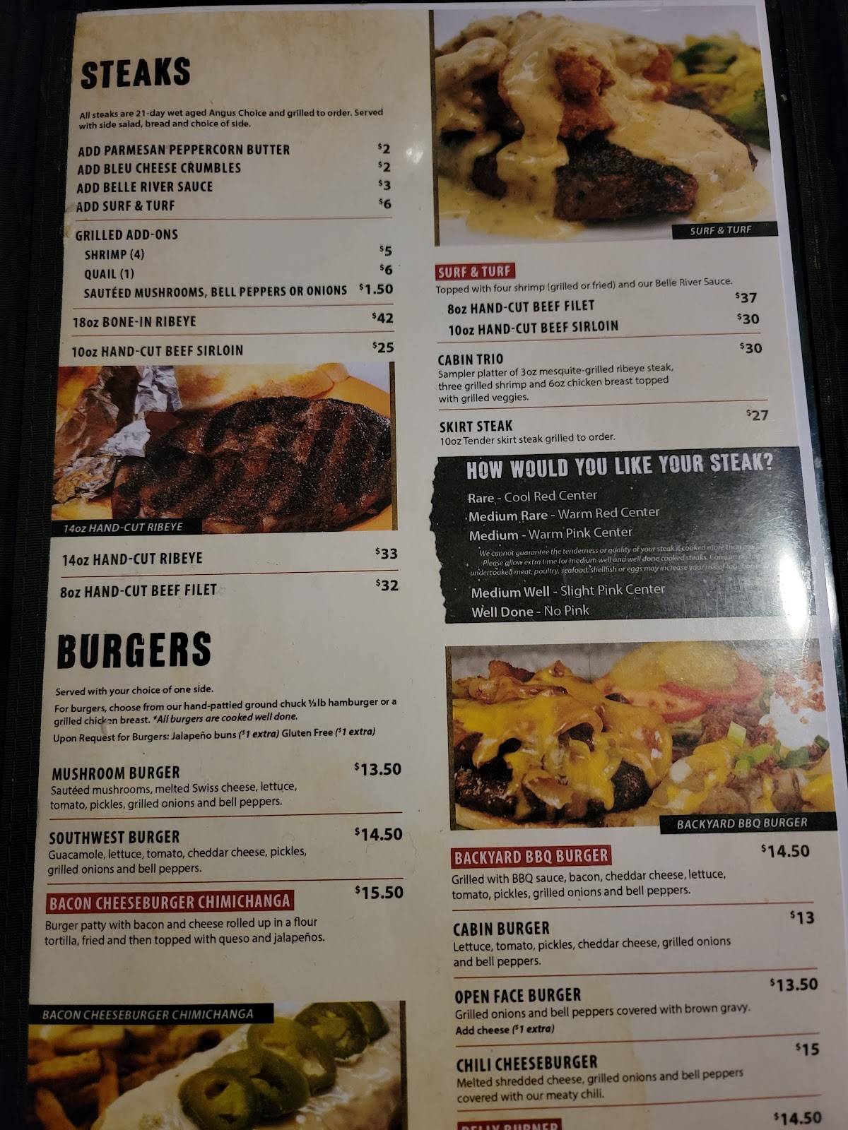 Menu at Log Cabin Grill & Market BBQ, Ruston