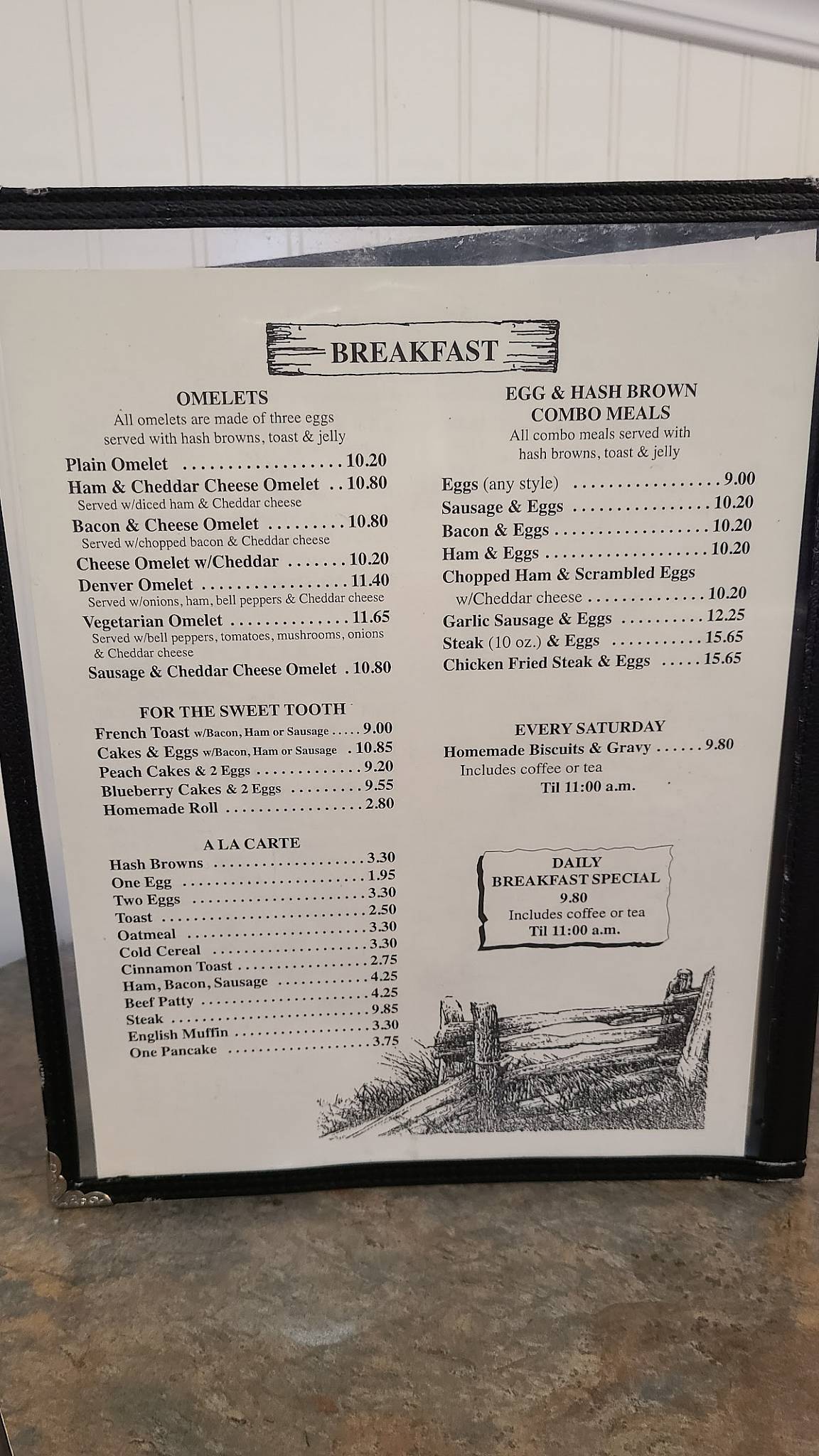 Menu at Log Cabin Restaurant & Lounge, Gering