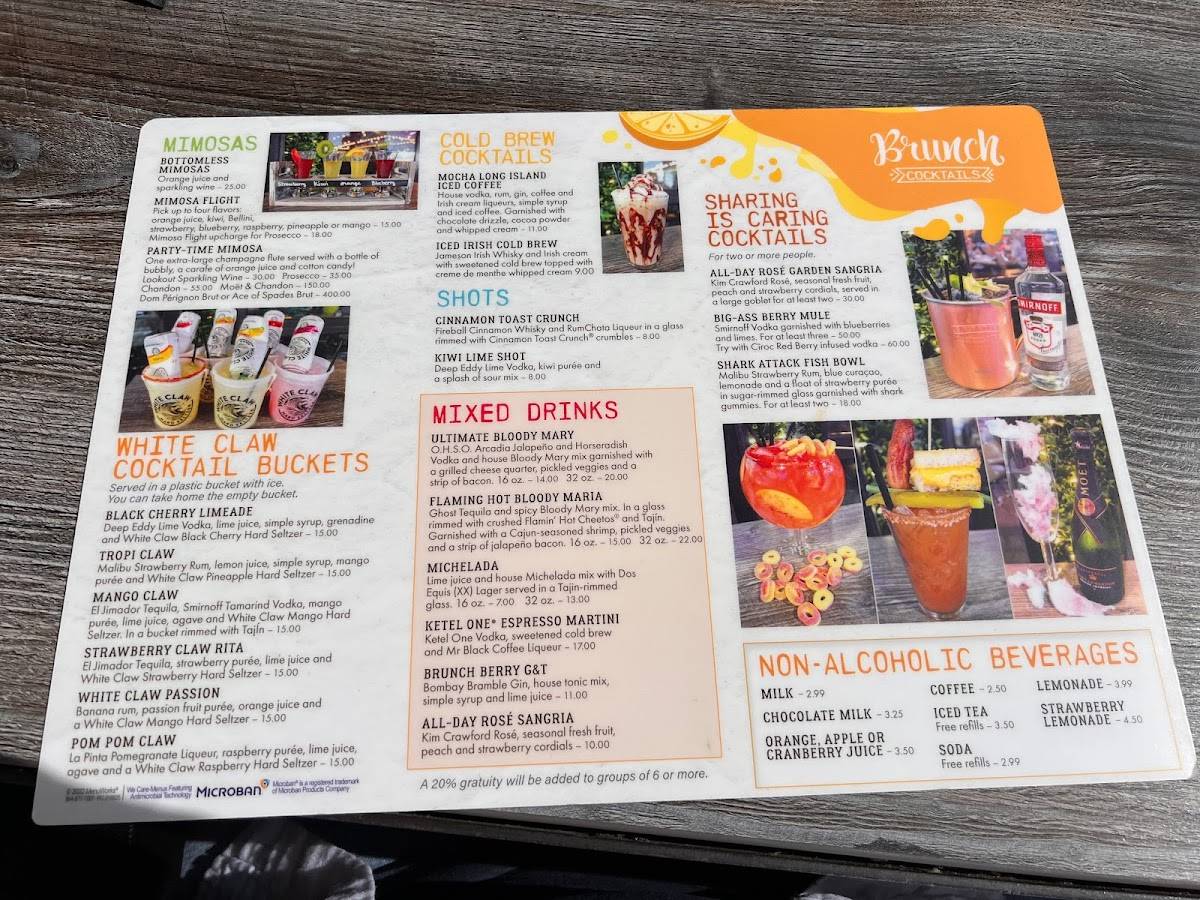 Menu at Lookout Tavern pub & bar, Phoenix