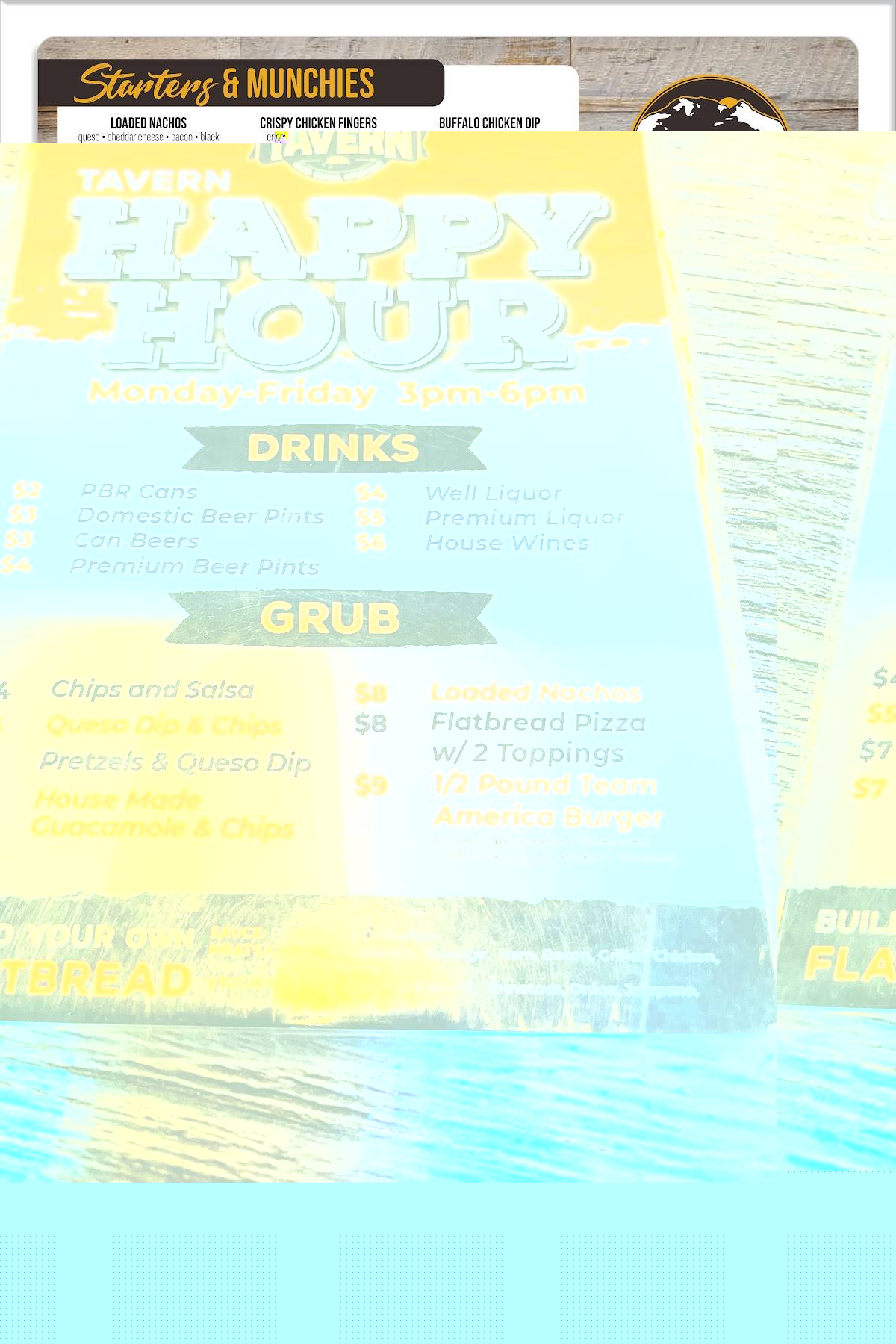Menu at Lookout Tavern pub & bar, Phoenix