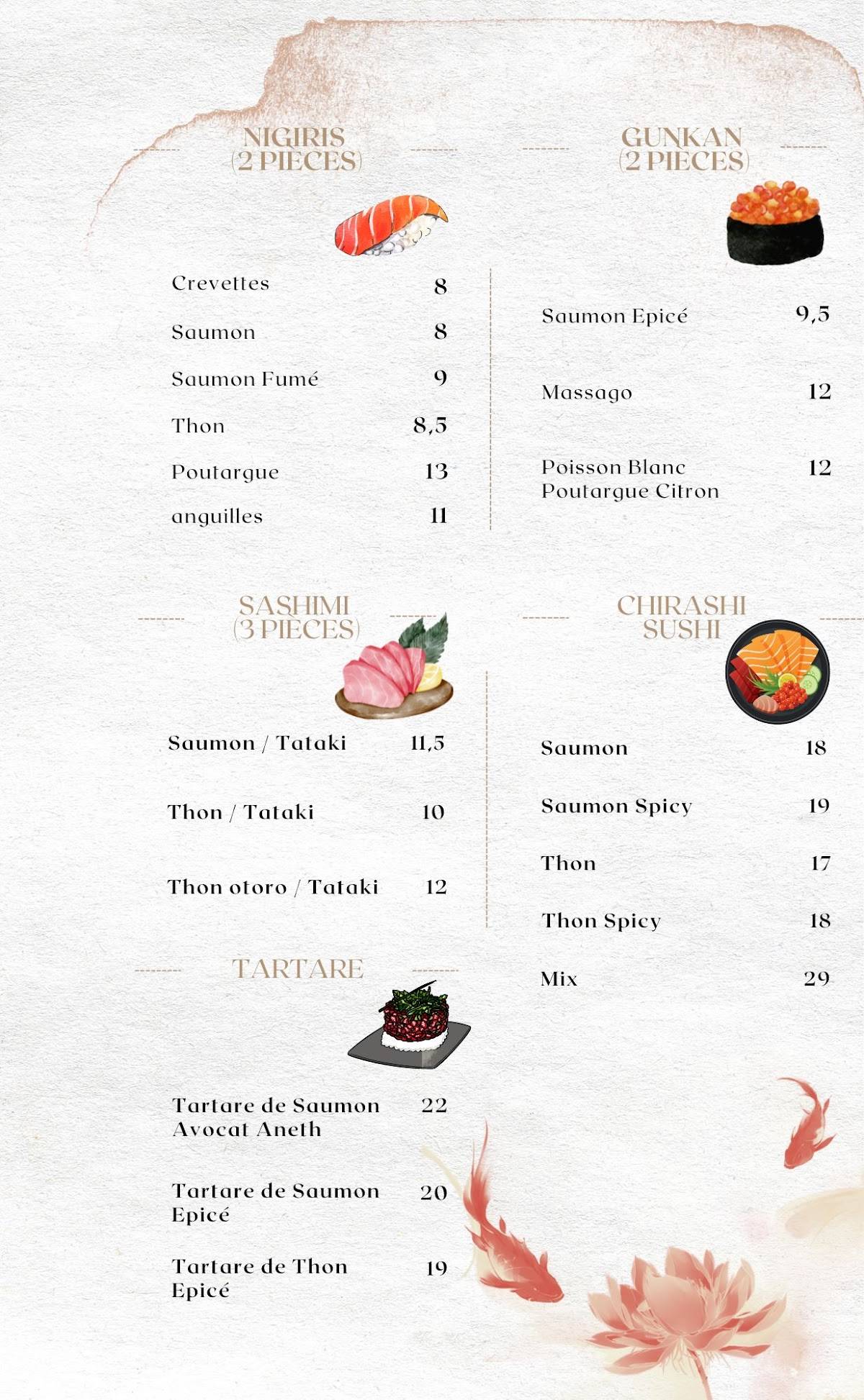 Menu au Lorenzia-Restaurant, Tunis