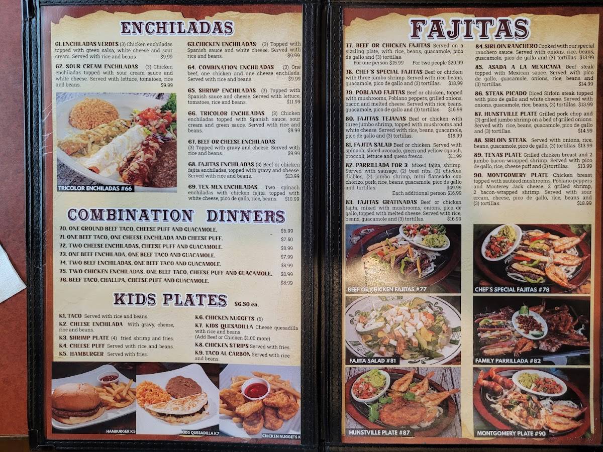 Menu at Los Pericos restaurant, Willis, 508 S Danville St