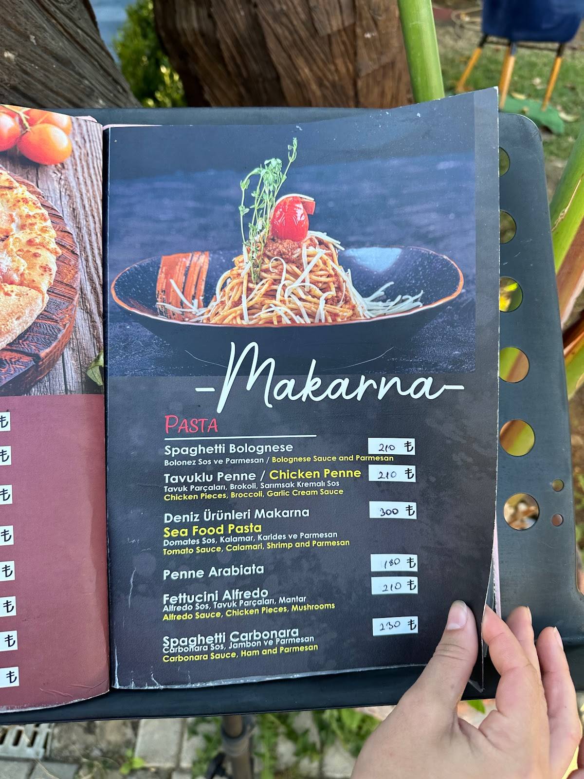 Menu at Lui beach & lounge, Alanya