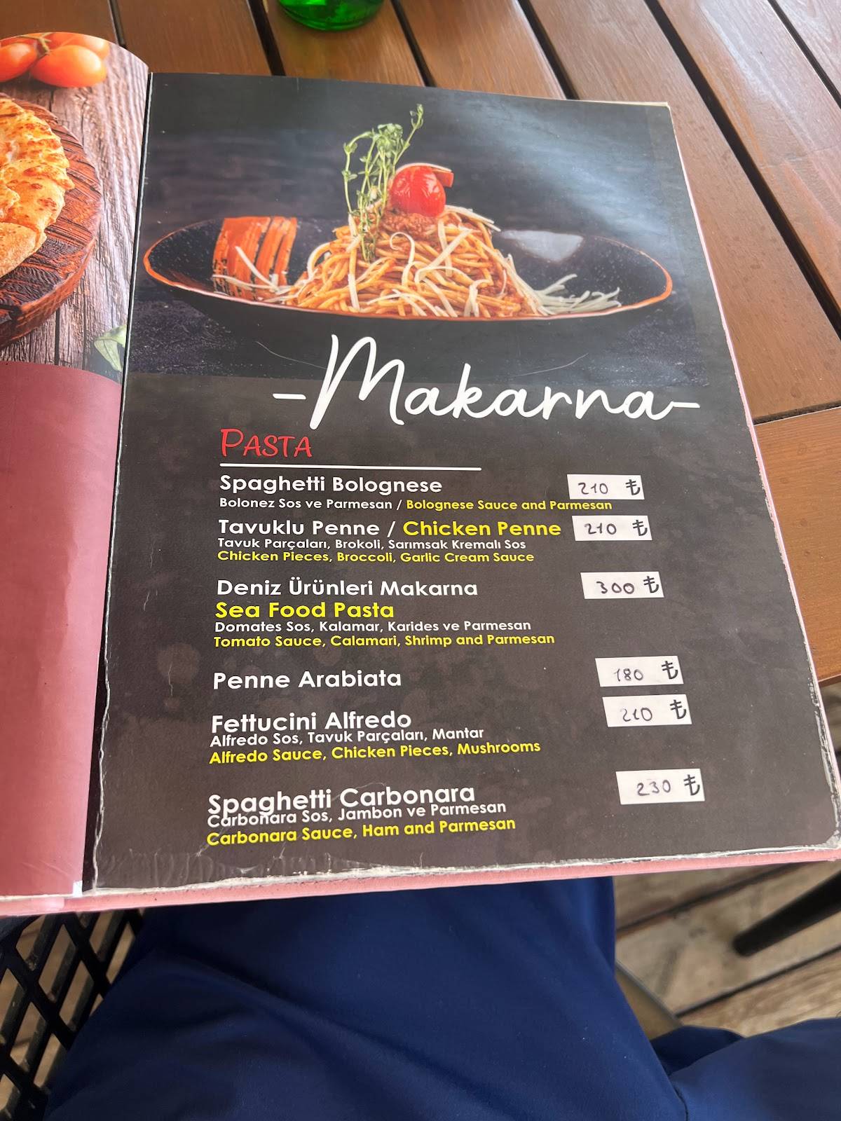 Menu at Lui beach & lounge, Alanya