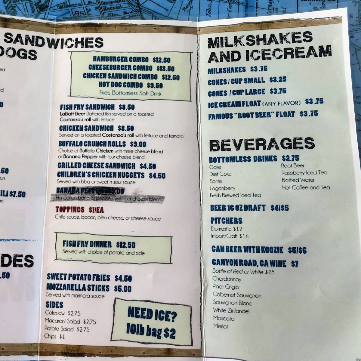 Menu at LumberJack's Patio Grill pub & bar, North Tonawanda