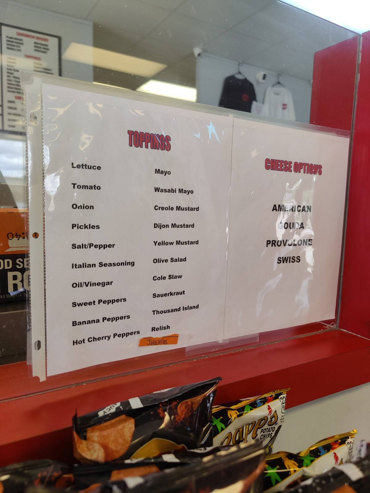 Menu at Monster Subs & Sandwiches fast food, Gulfport