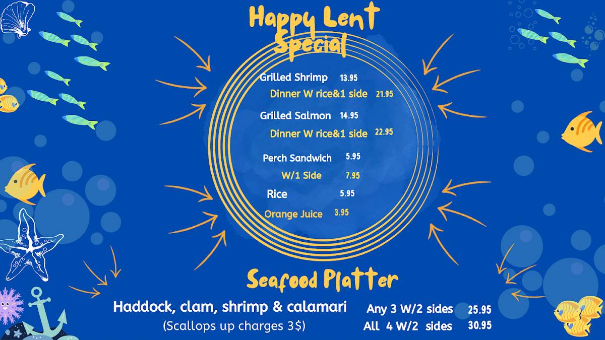 Menu at Manlius Fish Fry & Mediterranean restaurant, Manlius