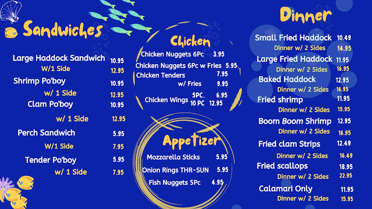 Menu at Manlius Fish Fry & Mediterranean restaurant, Manlius