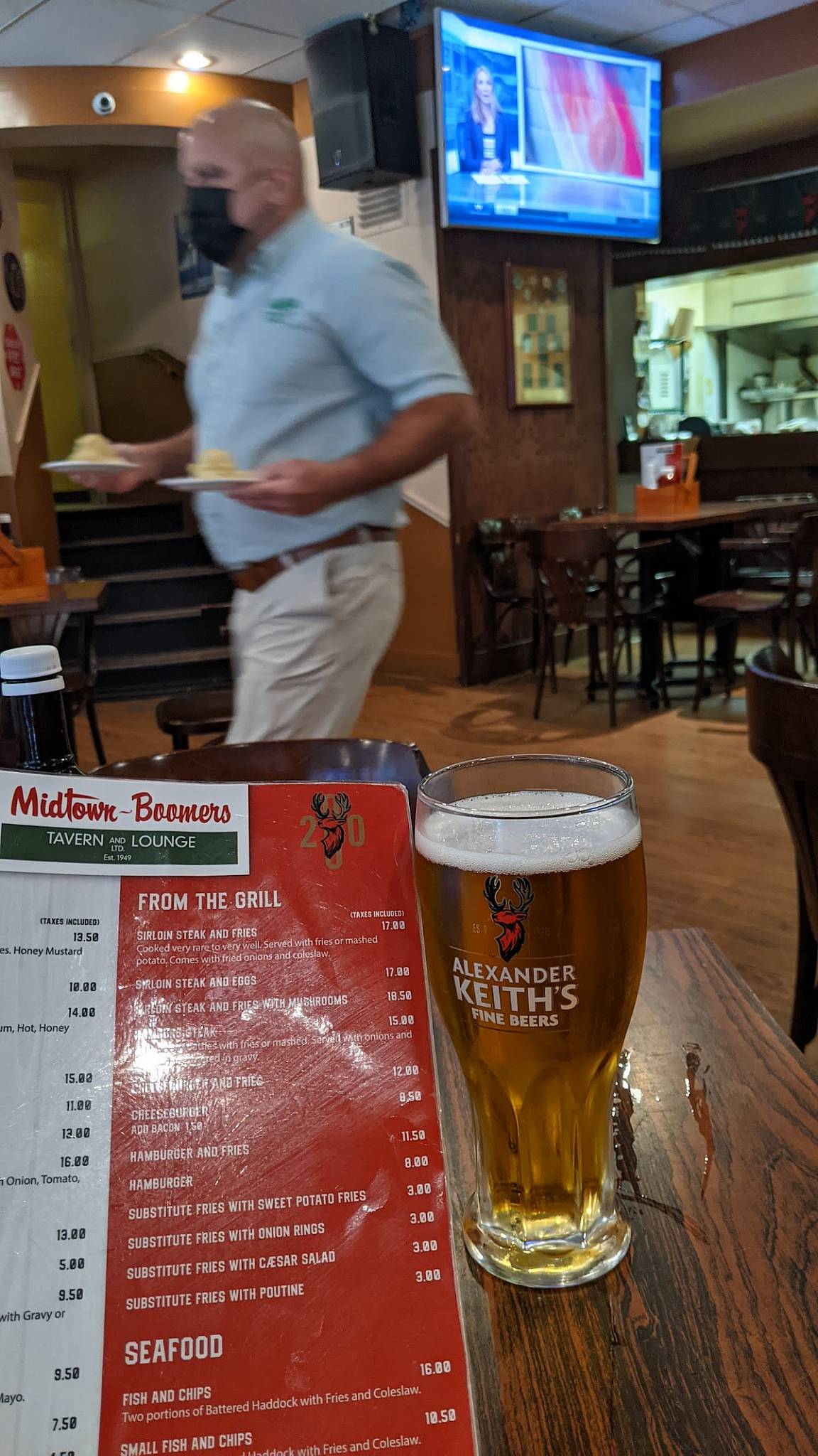 Menu at Midtown-Boomers Tavern & Lounge pub & bar, Halifax, Grafton St