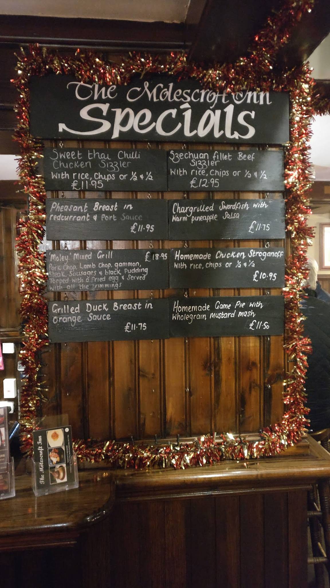 Menu at Molescroft Inn pub & bar, Beverley, 75 Molescroft Rd