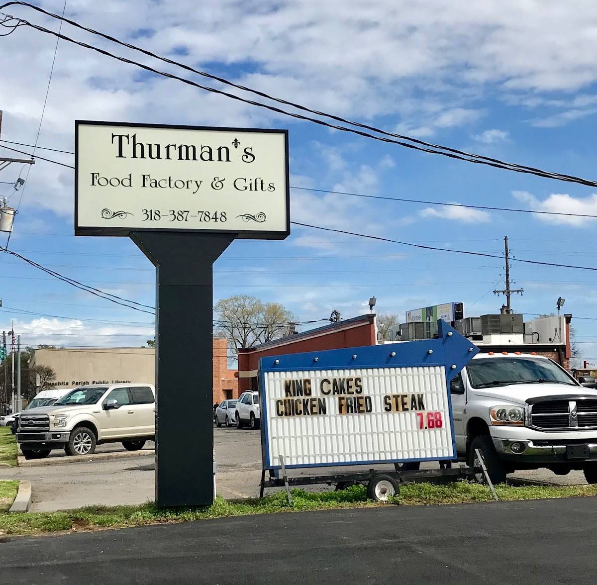 Menu at Thurman's Food Factory, Inc. restaurant, Monroe