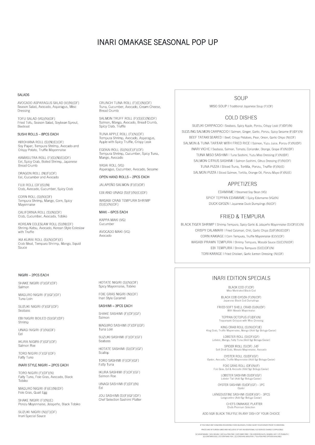 Menu at Morena Bodrum, Yalıkavak Belediyesi