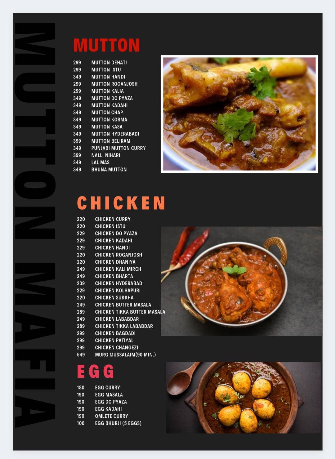 Menu at Mutton Mafia Family Restaurant, Patna