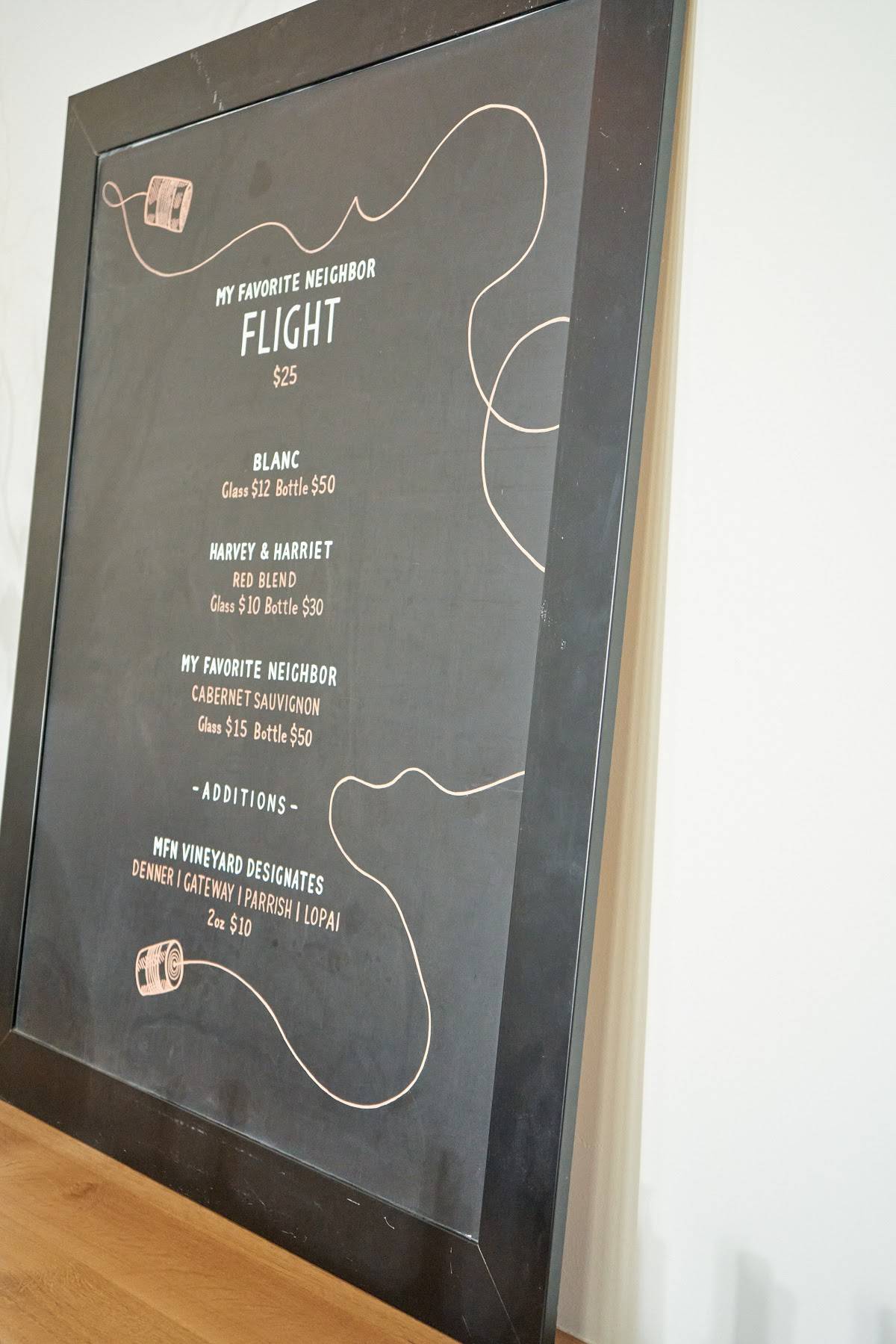 Menu at My Favorite Neighbor pub & bar, Paso Robles